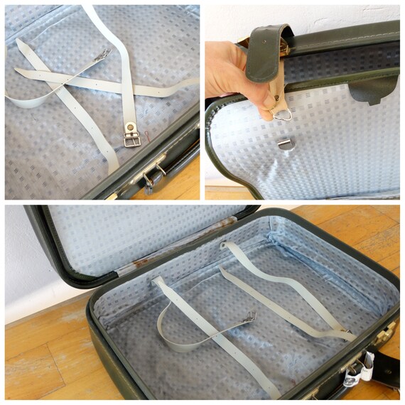 Green Military Suitcase, Army Suitcase, Leather Valis… - Gem