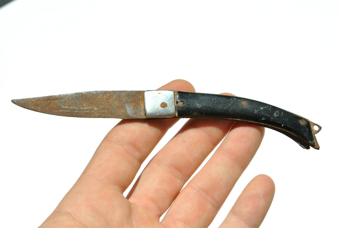 Rustic Pocket Knife Bowie Knife Old Folding Knife Survival - Etsy