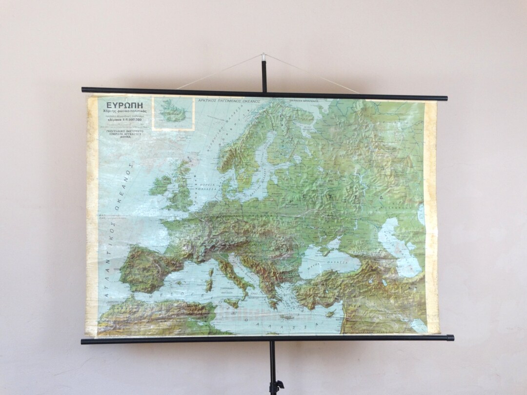 European Chart, Geography School Chart, Classroom Chart of Europe ...