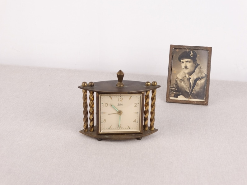 Vintage Walt Clock Brass Alarm Clock Old Clock Parts West - Etsy