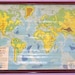 World Atlas Map, Geography School Map, Canvas Chart, Pull Down Chart ...
