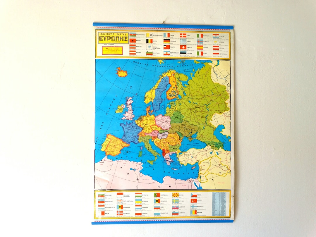 Political Chart of Europe, Geography School Map, Chart of Europe ...