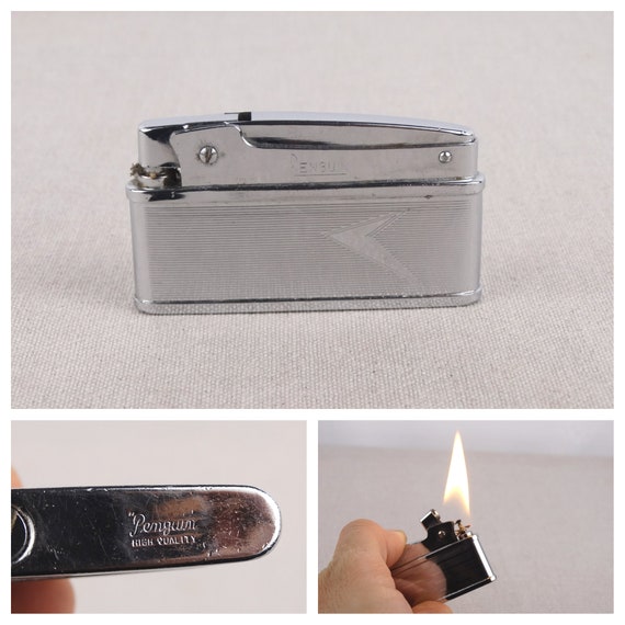 Vintage Penguin Lighter Pipe Lighter Torch Lighter Flat | Etsy