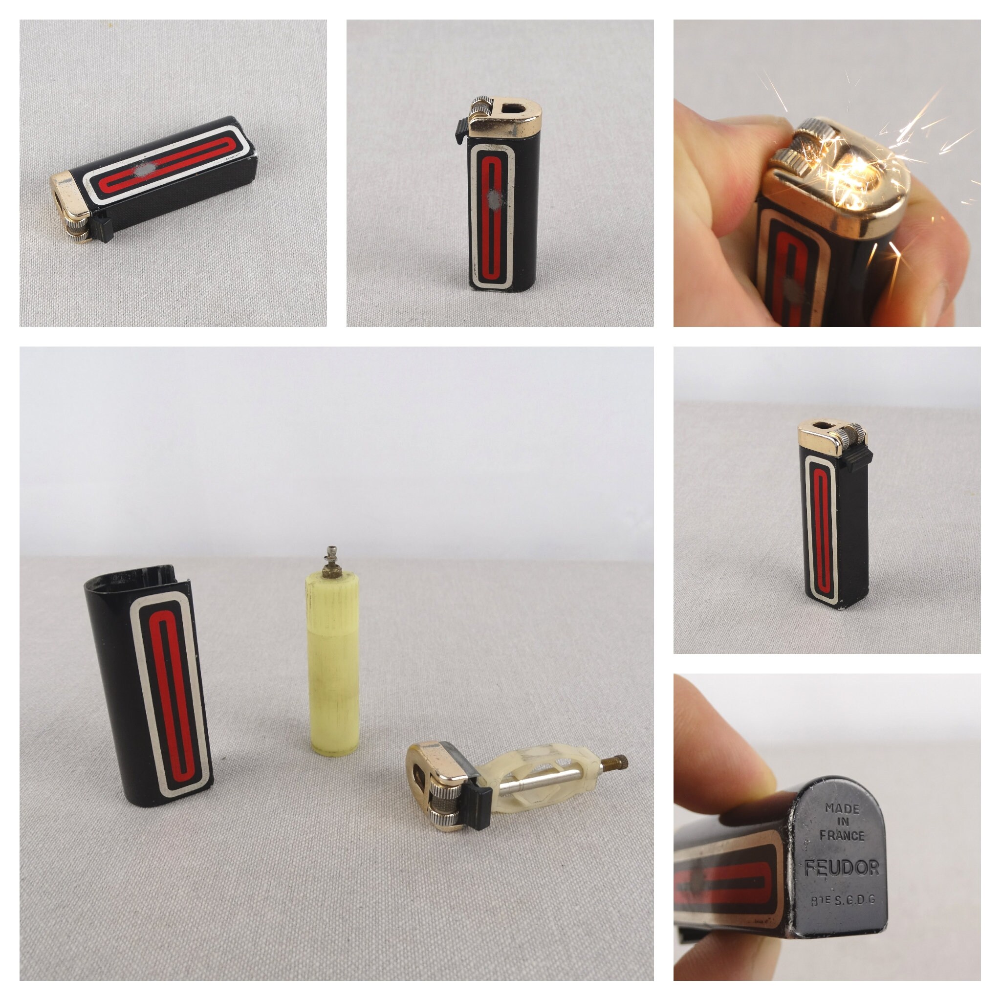 Pocket Lighter Alpha by Feudor Butane Lighter Vintage Feudor Lighters ...
