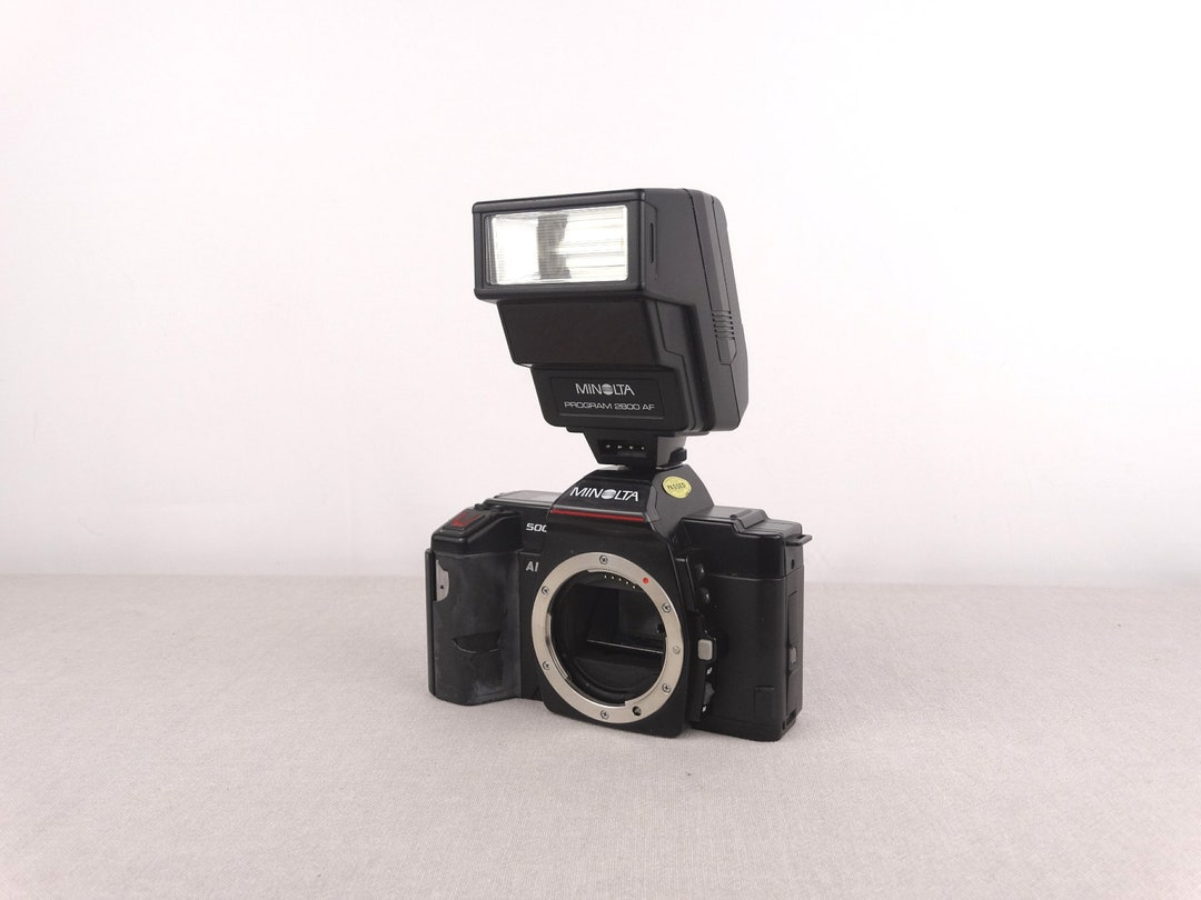 Minolta 5000 AF Camera, Minolta 2800 AF Flash, Vintage Photo Camera ...
