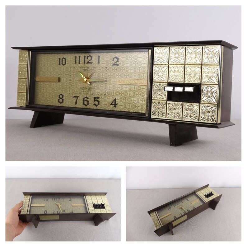 Seiko Fancy Gold Music Bell Working Table Clock Desk Alarm - Etsy