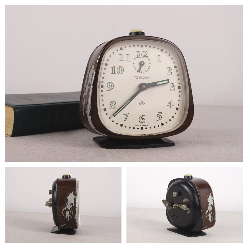 Vintage Peter Clock Retro Wind up Clock Old Timepiece Night | Etsy