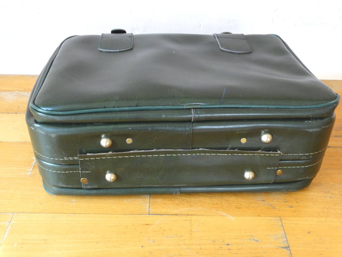 Green Military Suitcase Army Suitcase Leather Valise Green | Etsy