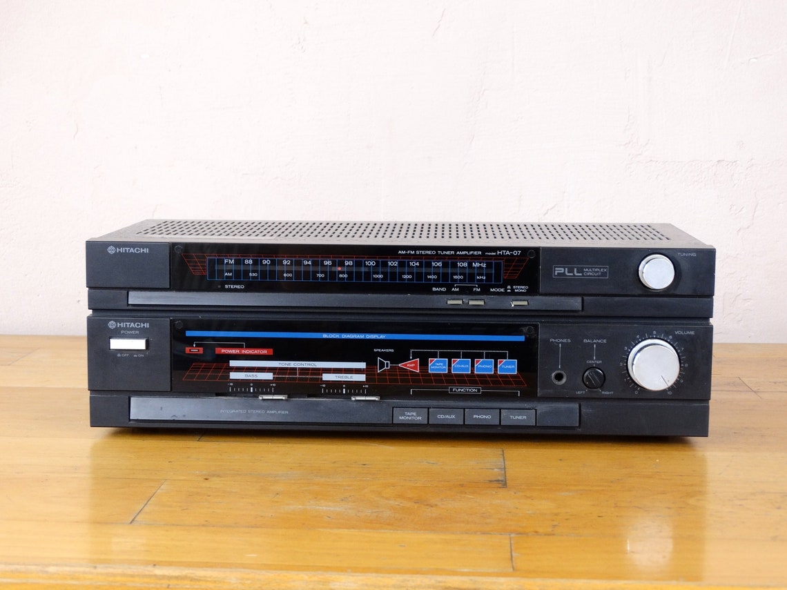 Hitachi HTA 07, Stereo Amplifier, Tuner Radio, Transistor Radio ...