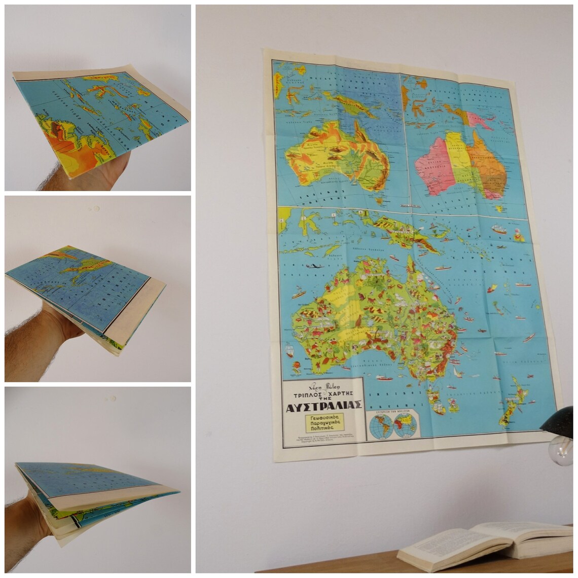 Australian Poster Chart, Chart of Australia, Old Poster, New Zealand ...