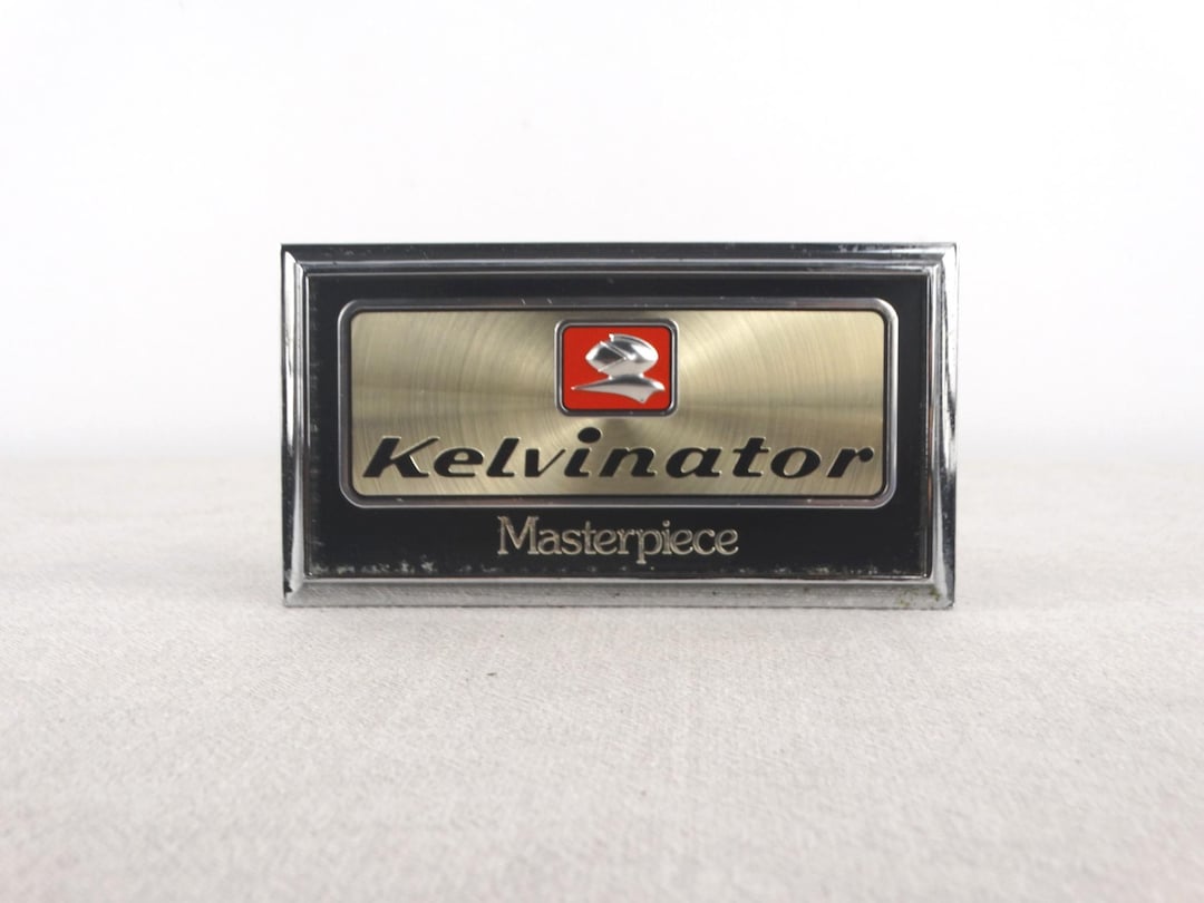 Vintage Kelvinator Badge, Kelvinator Masterpiece Emblem, Advertising ...