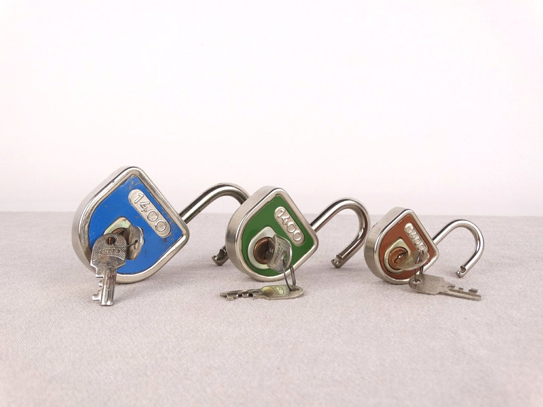 Set of Three, Elzett 1400 Padlocks, Vintage Padlocks Set, Padlocks With ...