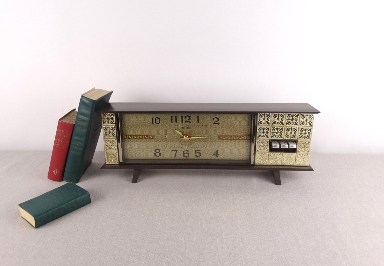 Seiko Fancy Gold Music Bell Working Table Clock Desk Alarm - Etsy