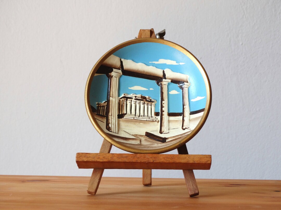 Ceramic Hanging Plate, Parthenon, Ancient Greece Decor, Ceramic Wall ...