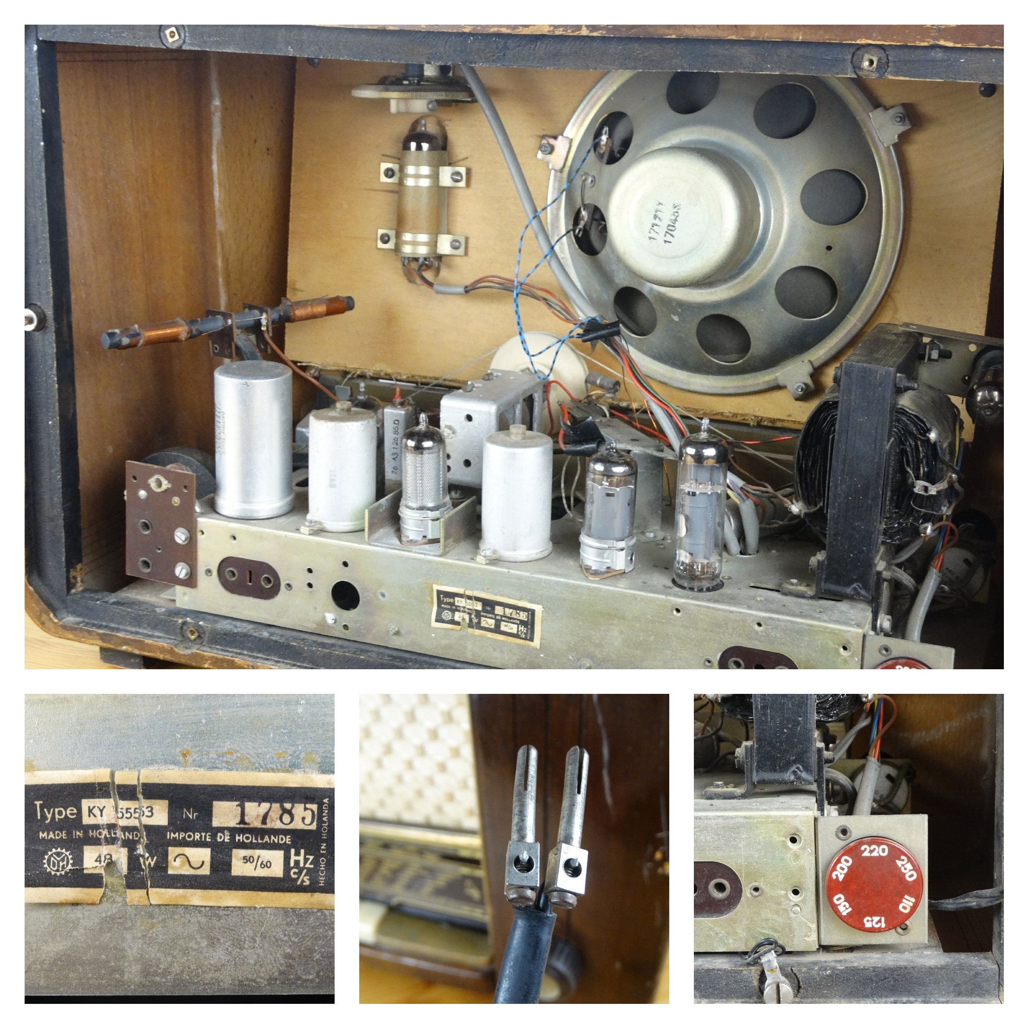 1950s, ERRES KY5553 for Parts, Tube Radio, Radio Receiver, Old ...