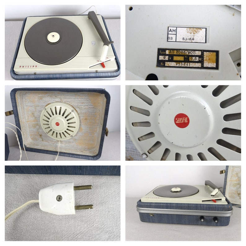 Vintage Philips AG2026 90G Record Player, Suitcase Record Player ...