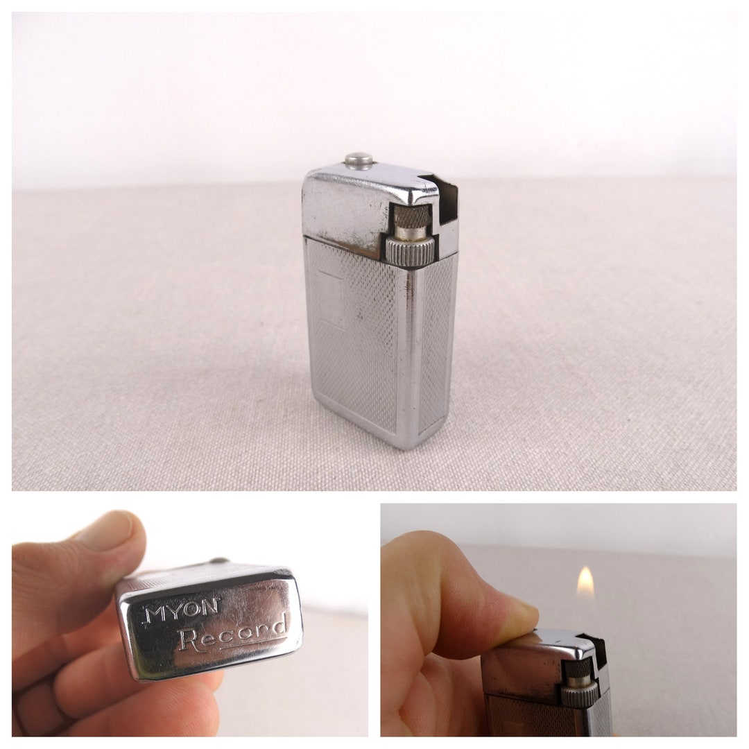 Myon Record Lighter, Working Lighter, Vintage Myon Lighter, Pocket ...