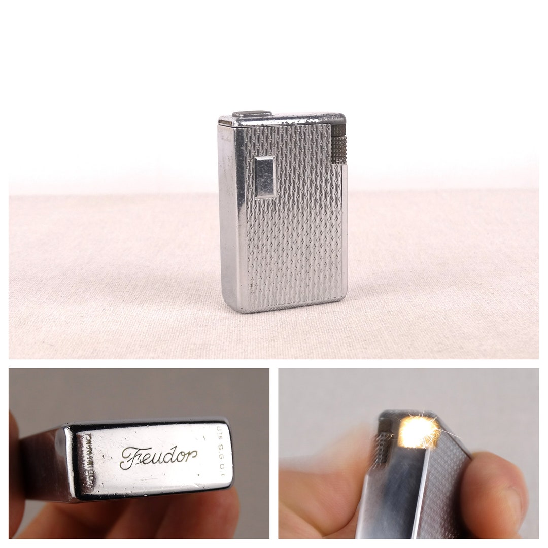 Vintage Feudor Lighter, French Lighter, Vintage Butane Lighter, Smoking ...