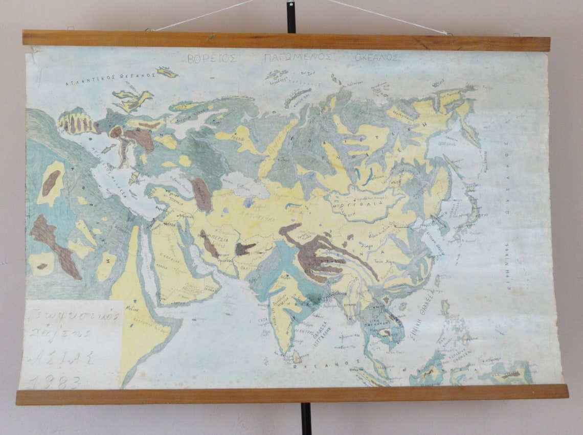 School Chart of Asia Geography Classroom Chart Asia Chart - Etsy