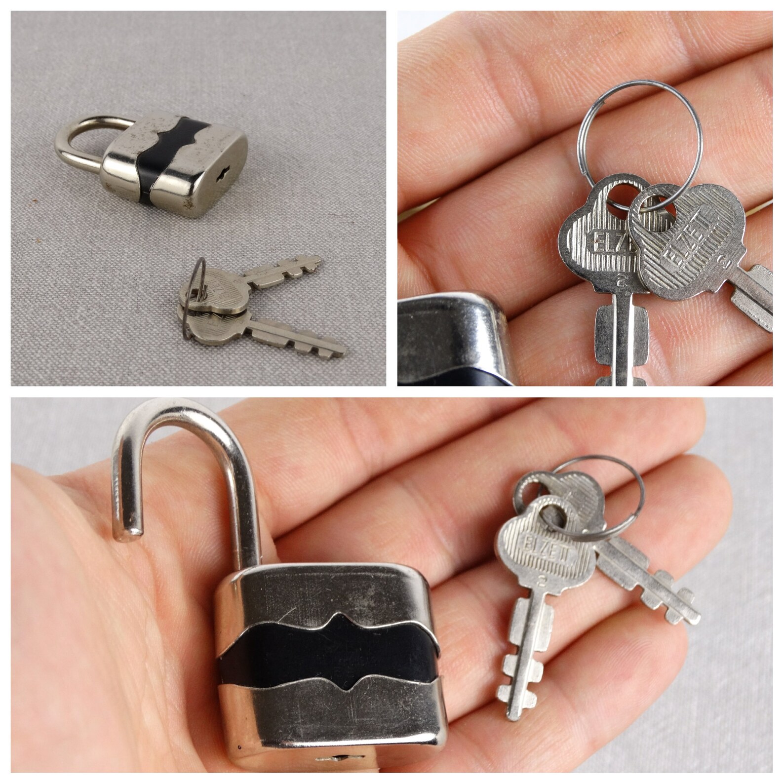 Elzett Padlock and Key Working Padlock Small Padlock Metal - Etsy