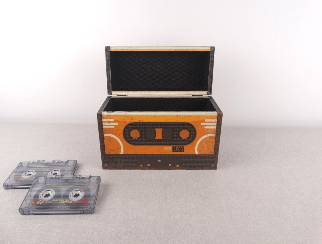 Vintage Tape Box, Tape Case, Cassette Holder, Tape Box Holder, Cassette ...