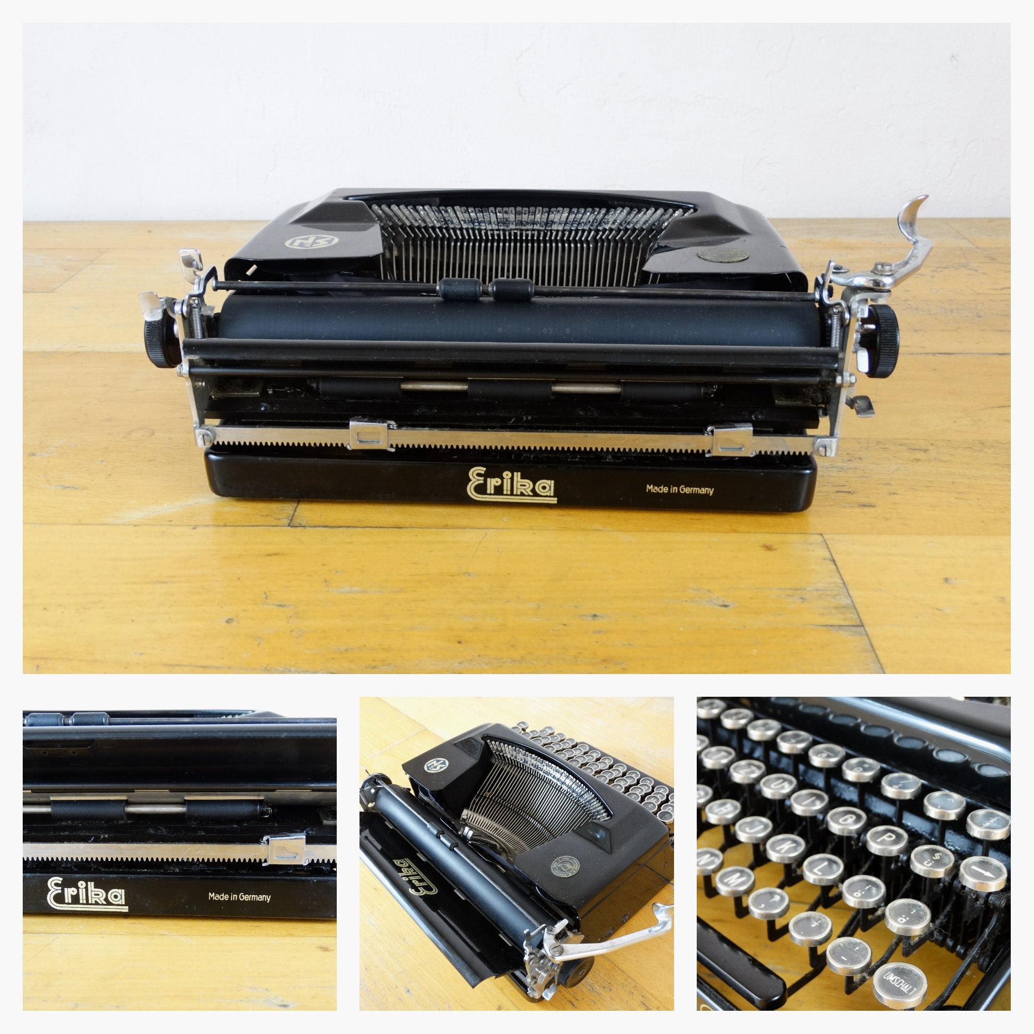 1952 Erika 9 Typewriter Working Typewriter Writing Machine | Etsy
