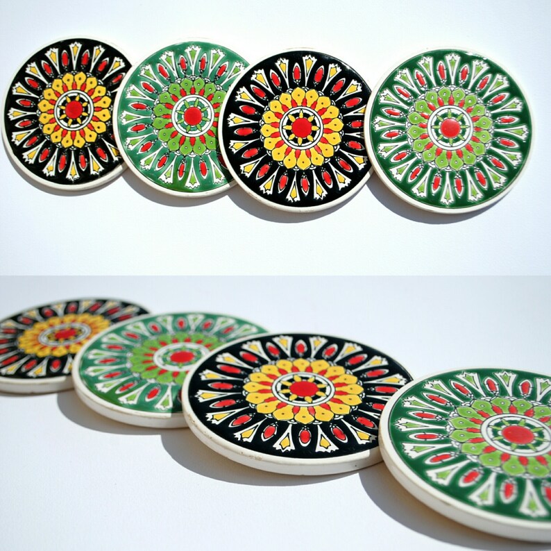 Ceramic Coaster Drink Coaster Tile Coaster Greek Ceramic | Etsy