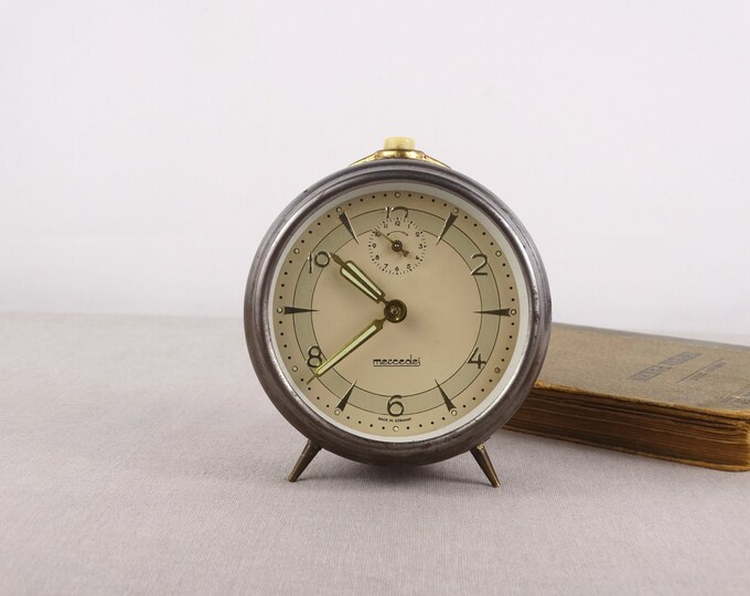 Vintage Mercedes Clock, Old Wind up Clock, Mercedes Clock Parts, Desk ...