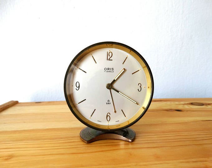 ORIS Alarm Clock Swiss Clock Desk Clock Old Clock Metal - Etsy