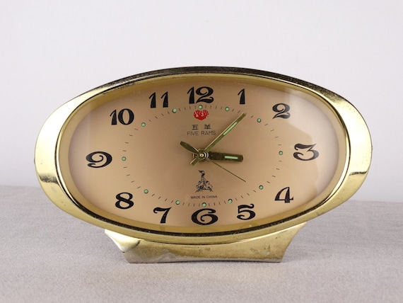 Five Rams Clock Retro Oval Clock Vintage Alarm Clock Desk | Etsy