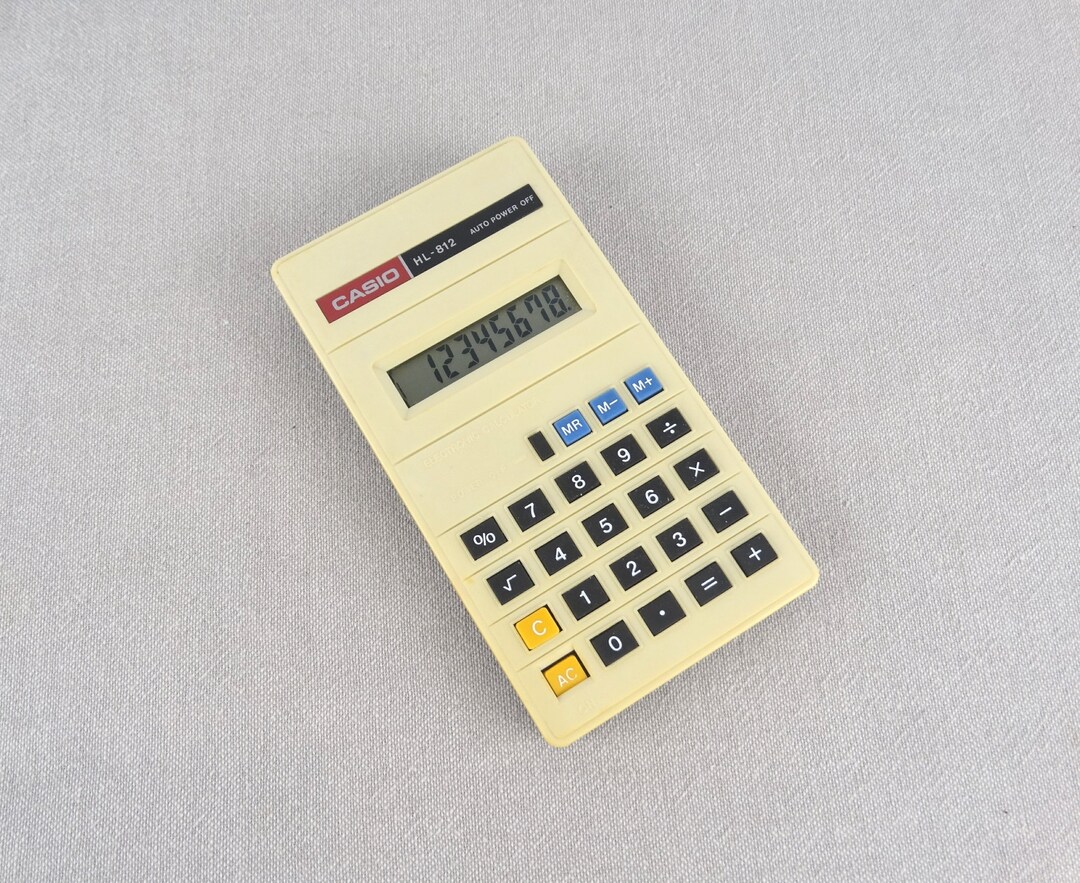 1988, CASIO HL 812 Calculator, Electronic Calculator, Digital ...