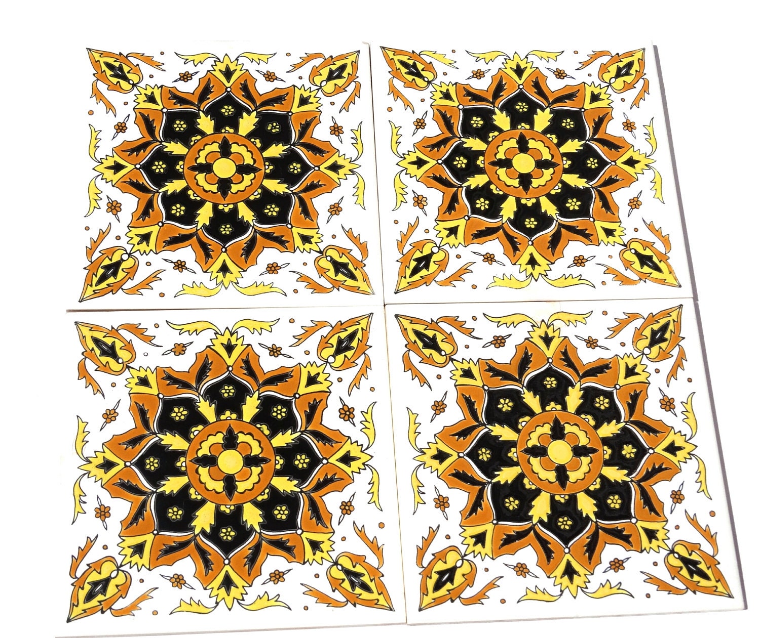 Ceramic Sticker Tiles Ceramic Tiles Ceramic Wall Art Yellow | Etsy