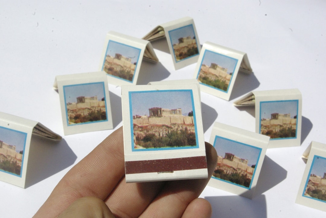 Set of 10, Decorative Matchboxes, Matchbox Art, Acrpolis, Matches ...