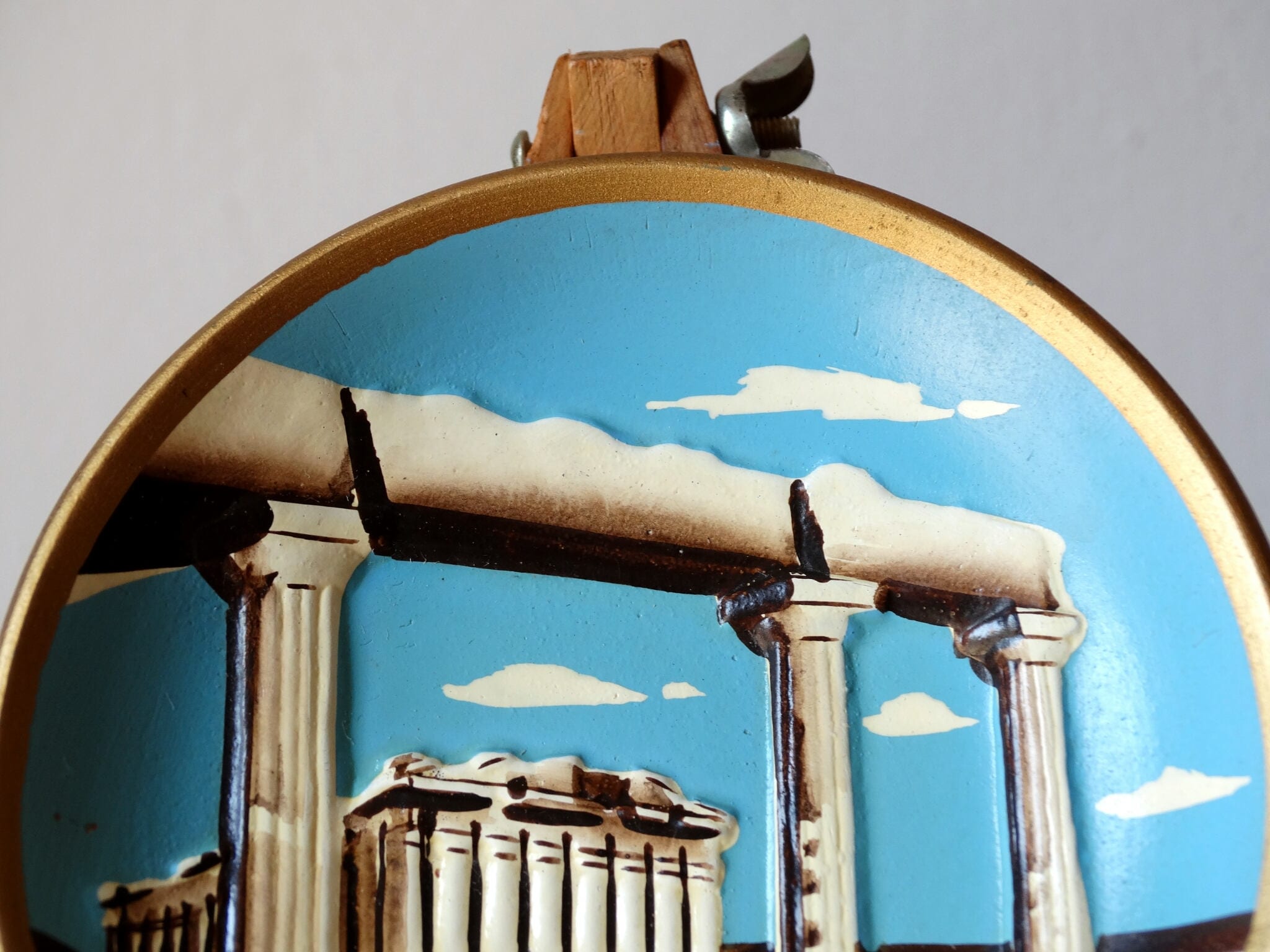 Ceramic Hanging Plate, Parthenon, Ancient Greece Decor, Ceramic Wall ...