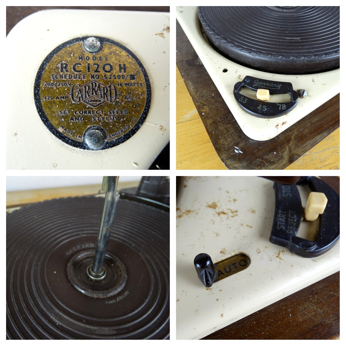 Garrard RC 120 Gramophone Antique Phograph Vinyl Player Old | Etsy