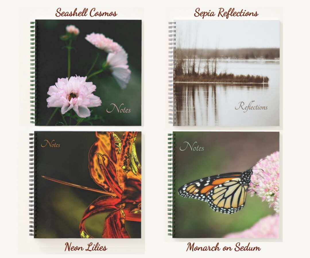 Spiral Notebooks Choose From 4 Nature Designs Journals Notes Note Pads ...