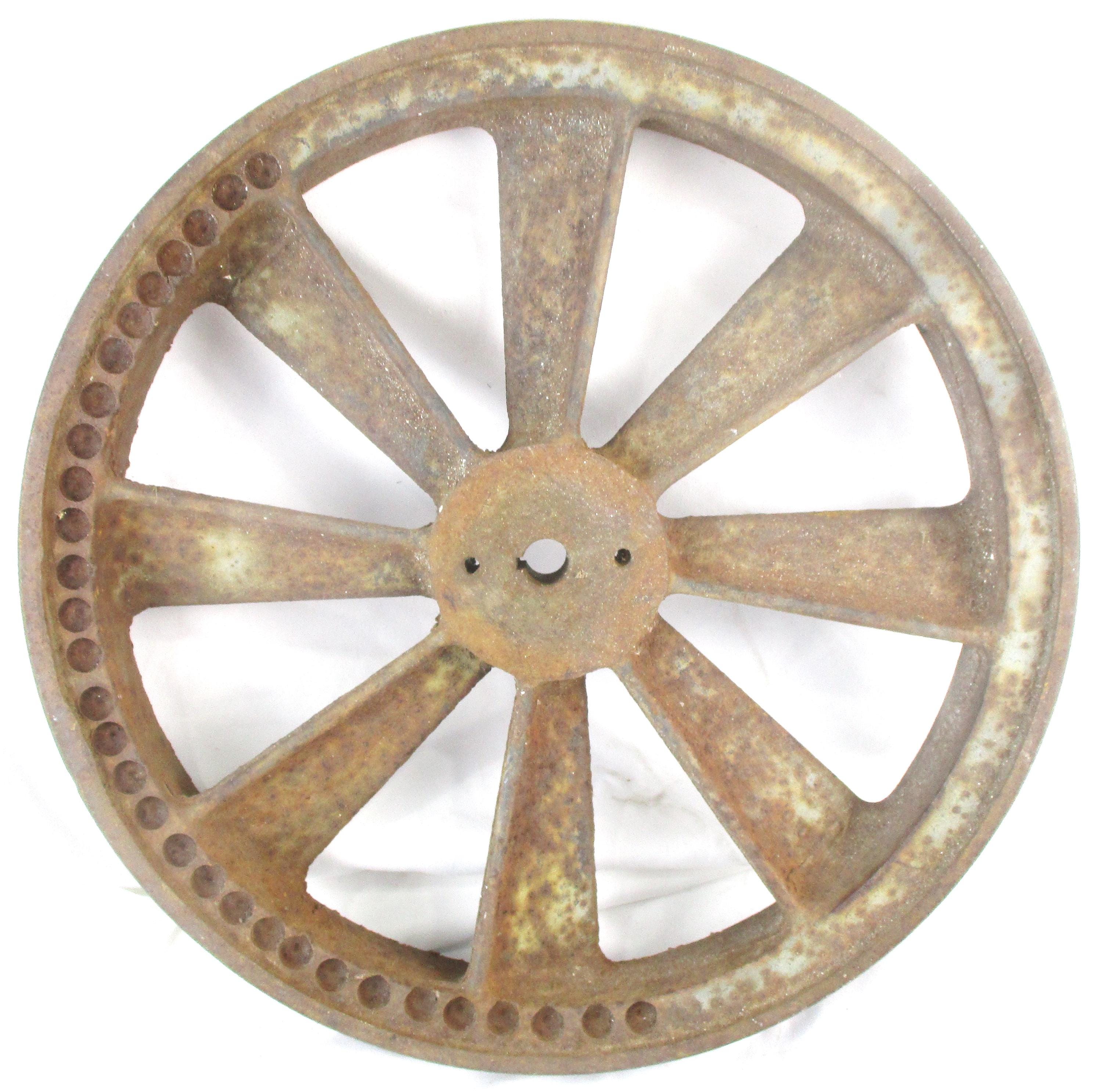 Industrial Flywheel: 15" Heavy Factory Pulley Wheel, Salvage Decor - Etsy