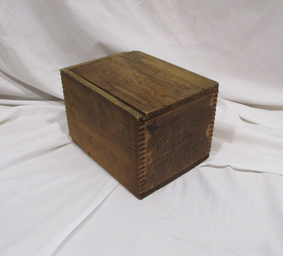 Wood Crate, Vintage Shipping Crate, Black Tango Eyelets, John C. Rhodes ...