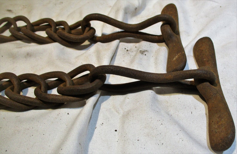 Hog Turner Chain and Two Handles Piglet Turner Large Forged - Etsy