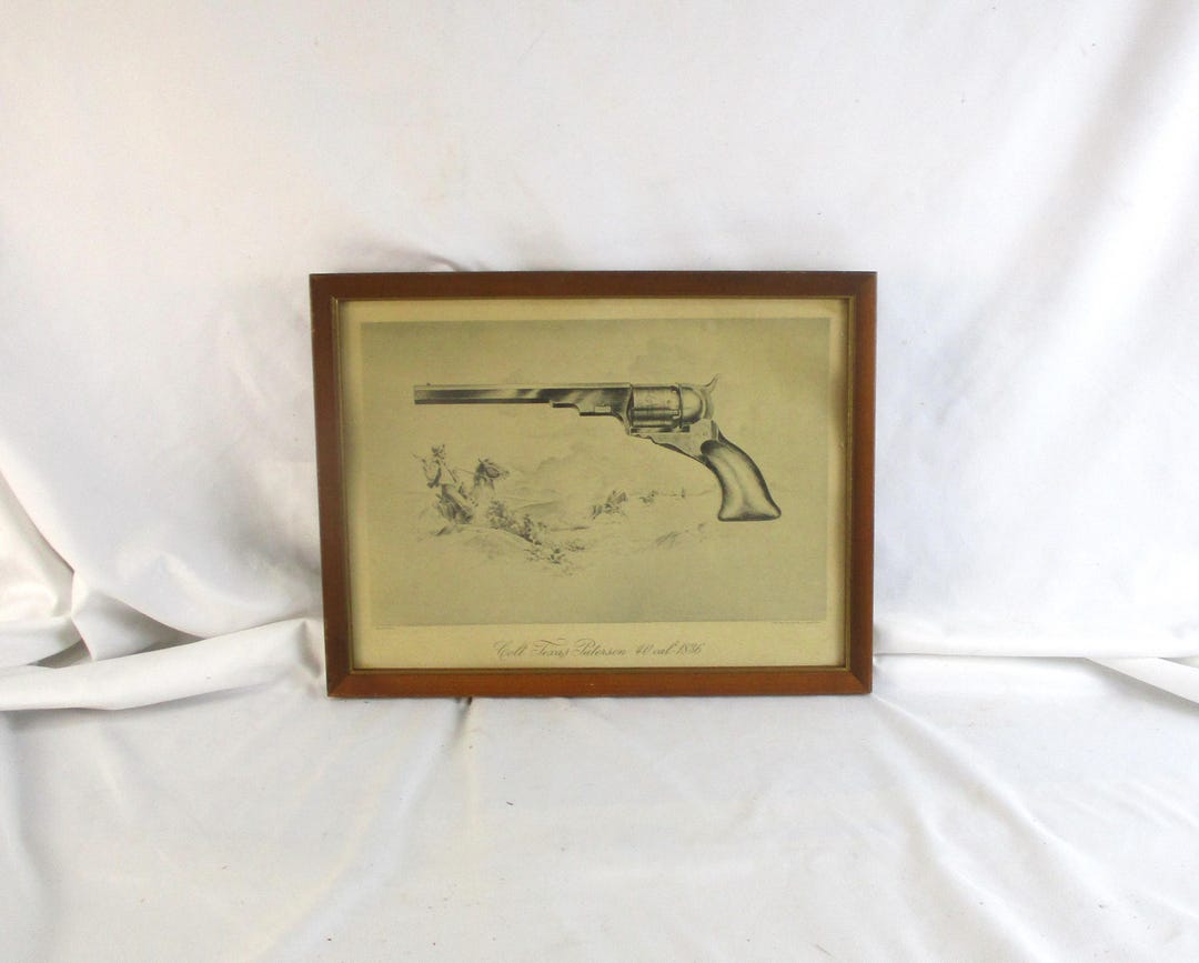 Colt Texas Paterson 1836 Gun Print, American Wild West Historical ...