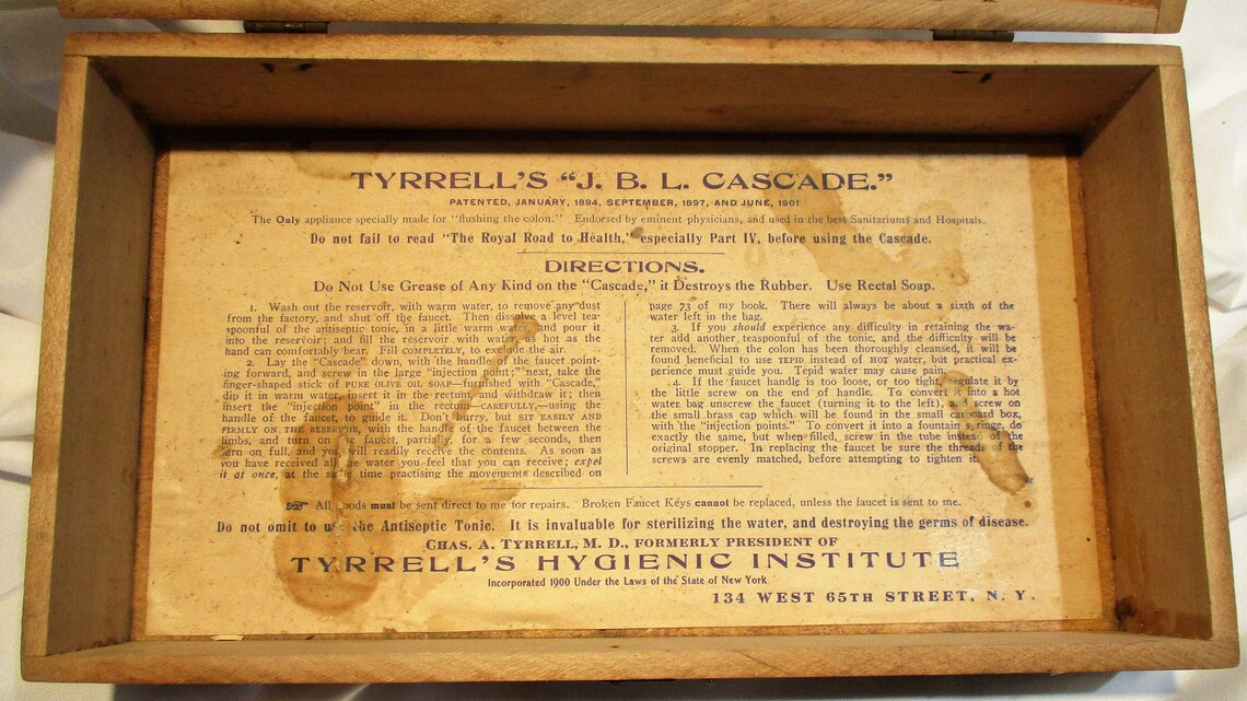 Quack Medicine Box Tyrrell's Hygienic Institute Cascade - Etsy