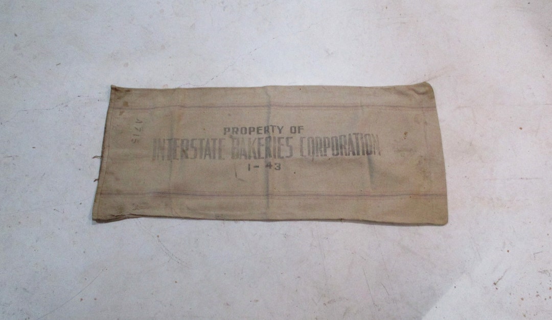 Canvas Sack Interstate Bakeries Corp. Vintage Flour Bag - Etsy