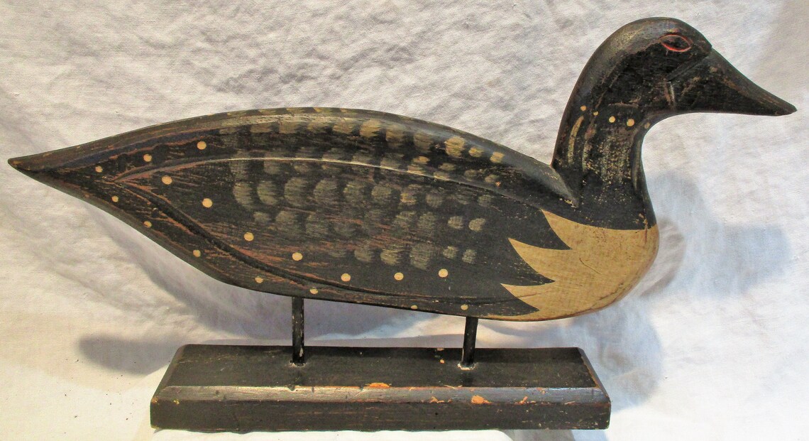 Duck Sculpture Hand Made Folk Art Duck Figurine Hand Made - Etsy