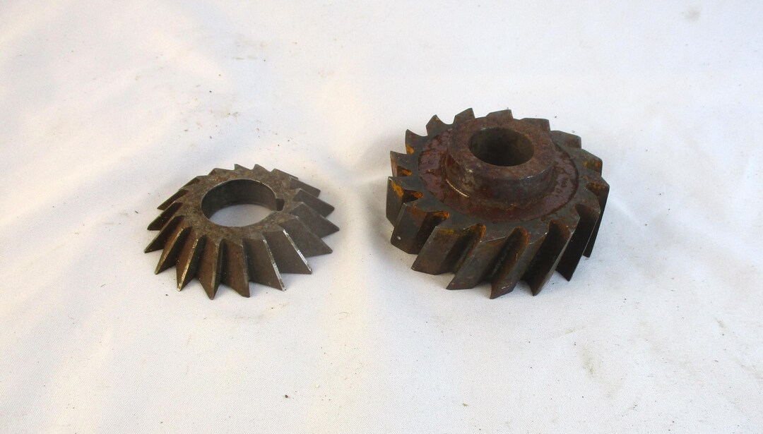 Cutting Gears, Two Different Heavy Metal Blades, Cogs or Sprockets ...
