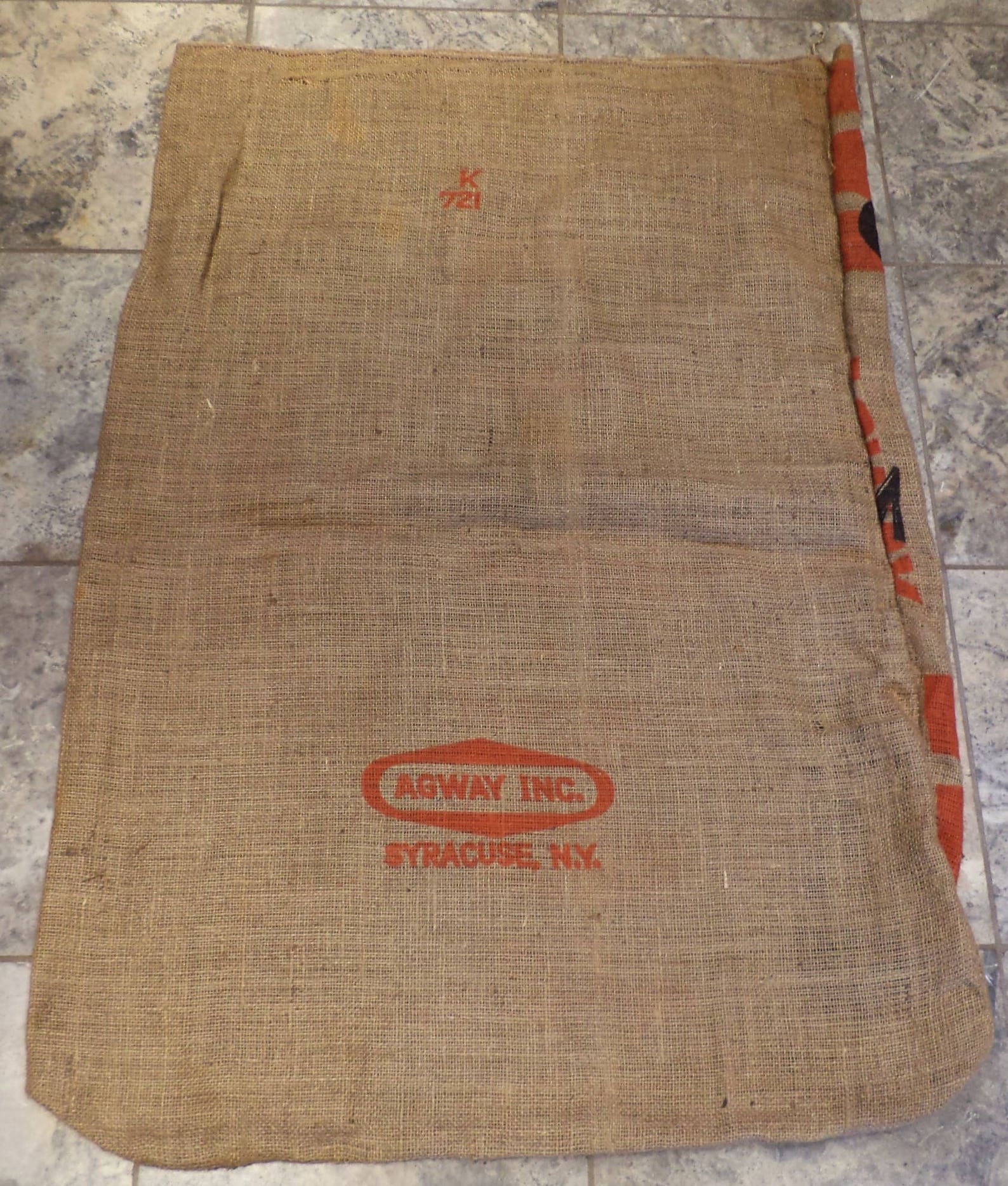 Burlap Sack Agway Feed Sack Vintage Farm and Barn Stock | Etsy