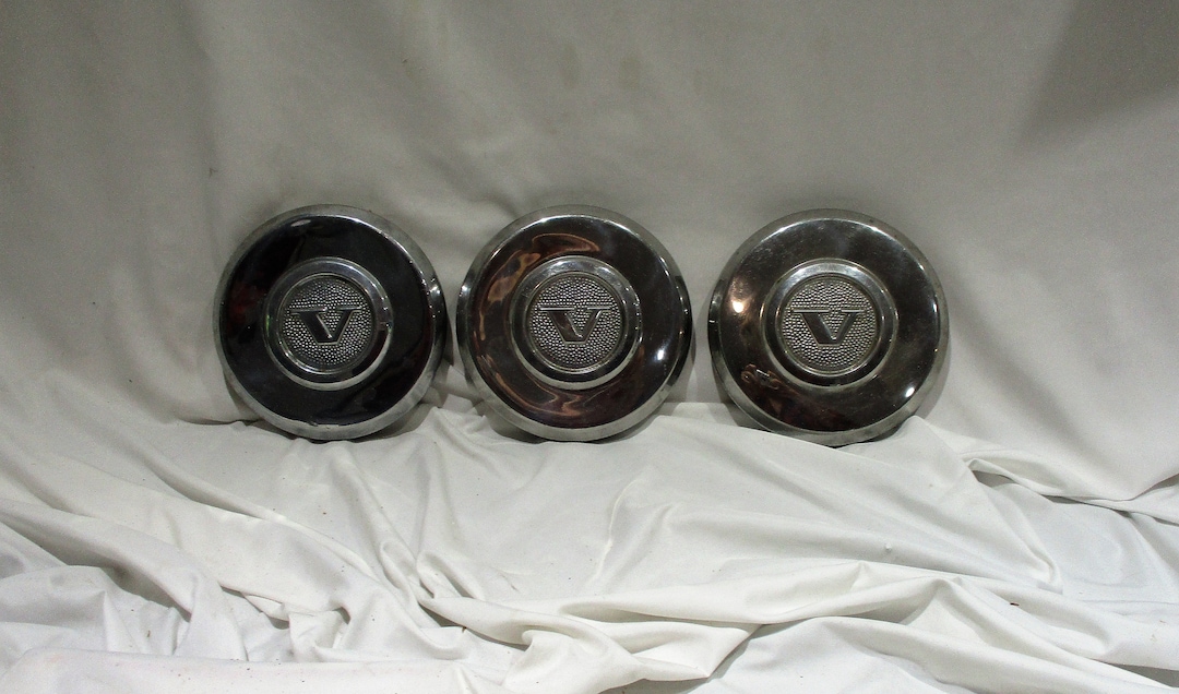 Volvo Hub Caps, Set of 3, Vintage Mid Century Retro Cart or Buggy or Go ...