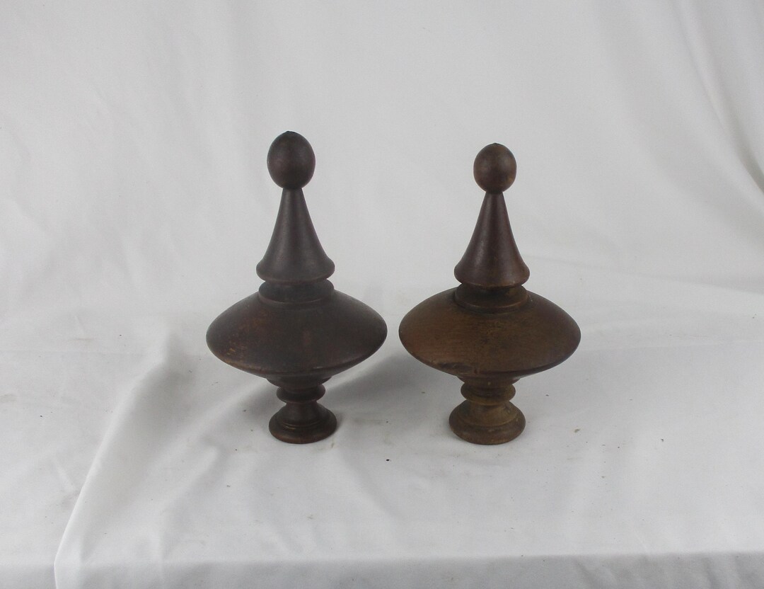 Large Finials, Hand Made Wood Pair, Furniture Parts or Furniture ...