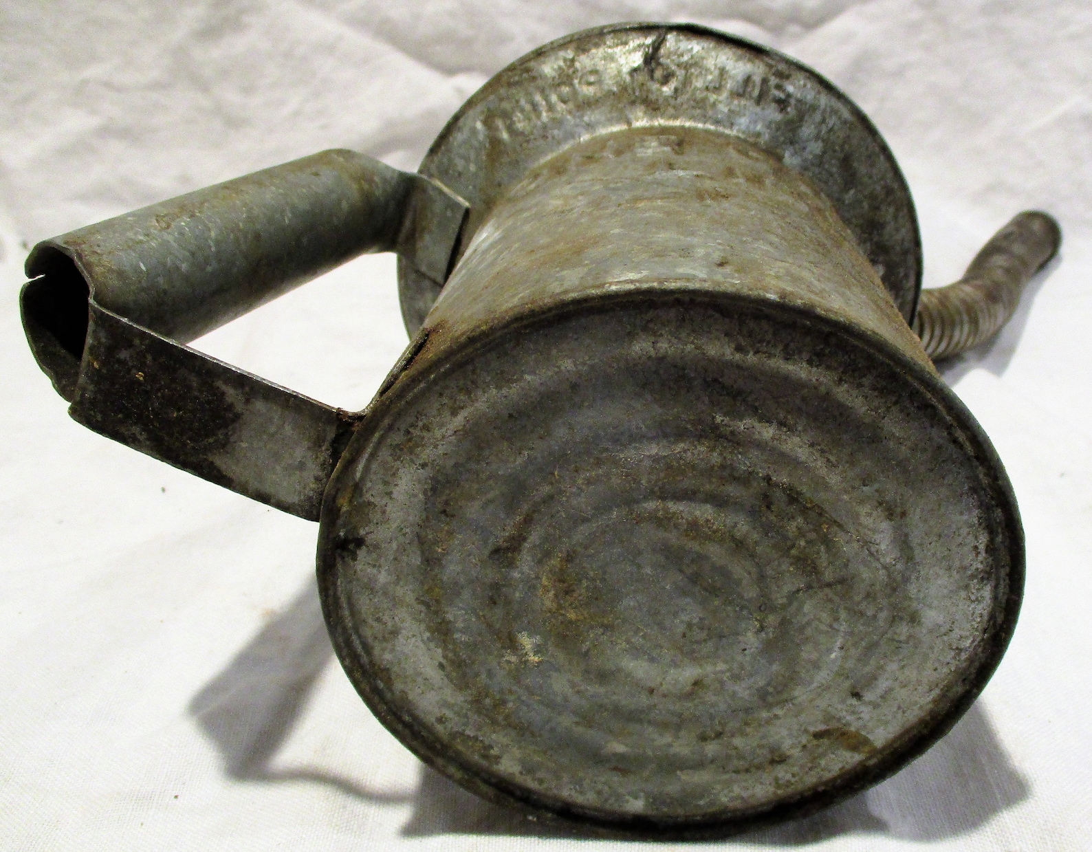 Quart Oil Can, Vintage Petroliana, Old Galvanized Can, Industrial ...