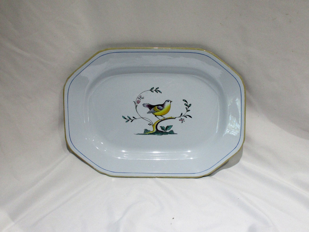 Spode Queen's Bird Medium Platter, Antique Octagonal English Ironstone ...