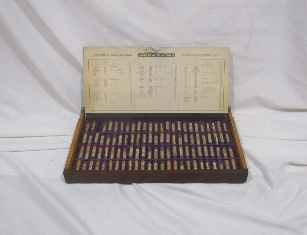 Hamilton Watch Parts, Box of Old Watch Repair Parts, Stems, Pinions ...
